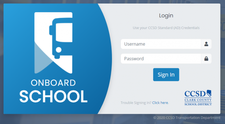 Onboard School Info & Training – Transportation